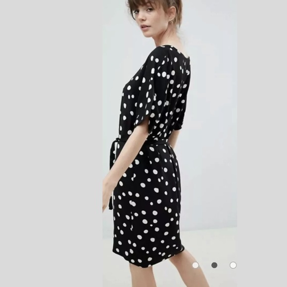 ICHI | Dresses | Ichi Spotty Shift Dress Black White Polka Dot | Poshmark